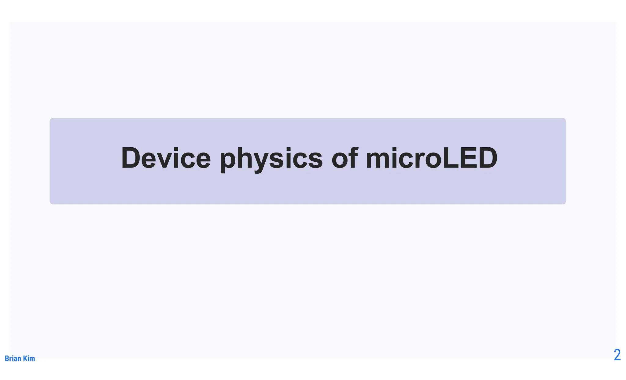 Fundamental device physics of microLED | PPT