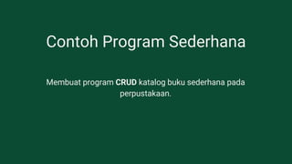Fundamental Django, dan Contoh Program CRUD Katalog Buku Perpustakaan ...