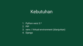 Fundamental Django, dan Contoh Program CRUD Katalog Buku Perpustakaan. | PPTX