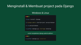 Fundamental Django, dan Contoh Program CRUD Katalog Buku Perpustakaan. | PPTX