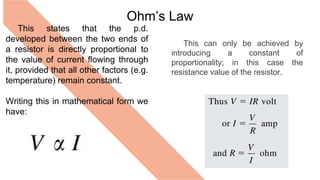 FUNDAMENTAL ELECTRICAL, ELECTRIC PRINCIPLES & D.C. CIRCUIT.pptx