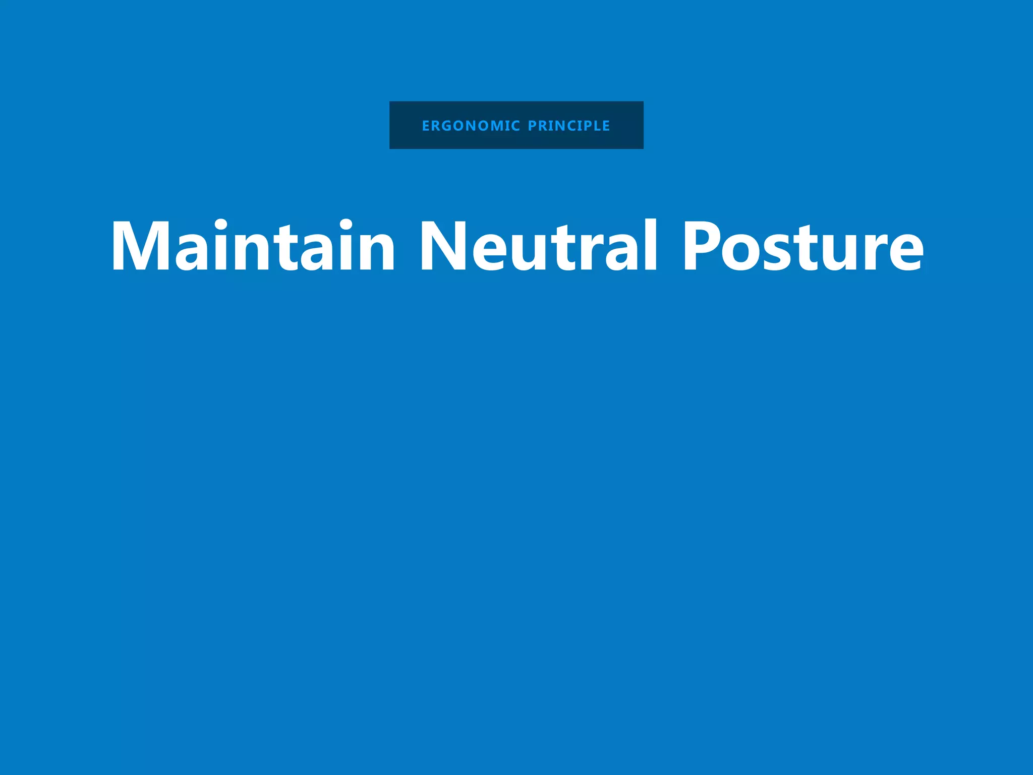 Fundamental Principles of Ergonomics | PPTX