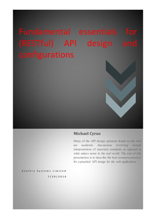 Fundamental essentials for api design | PDF
