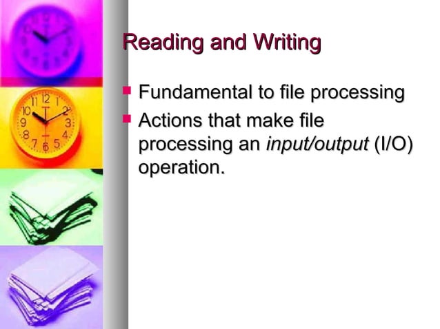 Fundamental File Processing Operations | PPT