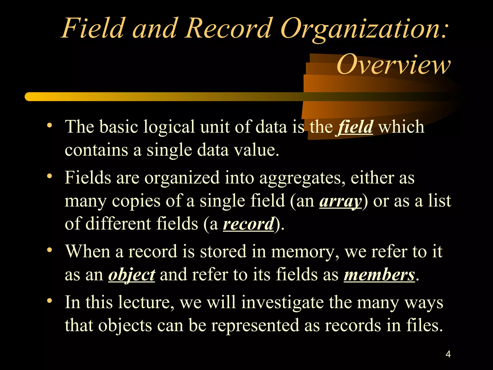 Fundamental file structure concepts & managing files of records | PPT