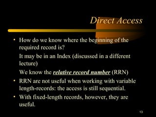 Fundamental file structure concepts & managing files of records | PPT