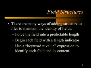 Fundamental file structure concepts & managing files of records | PPT