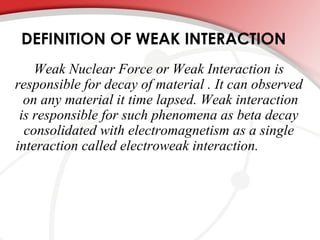Fundamental forces of nature. | PPT
