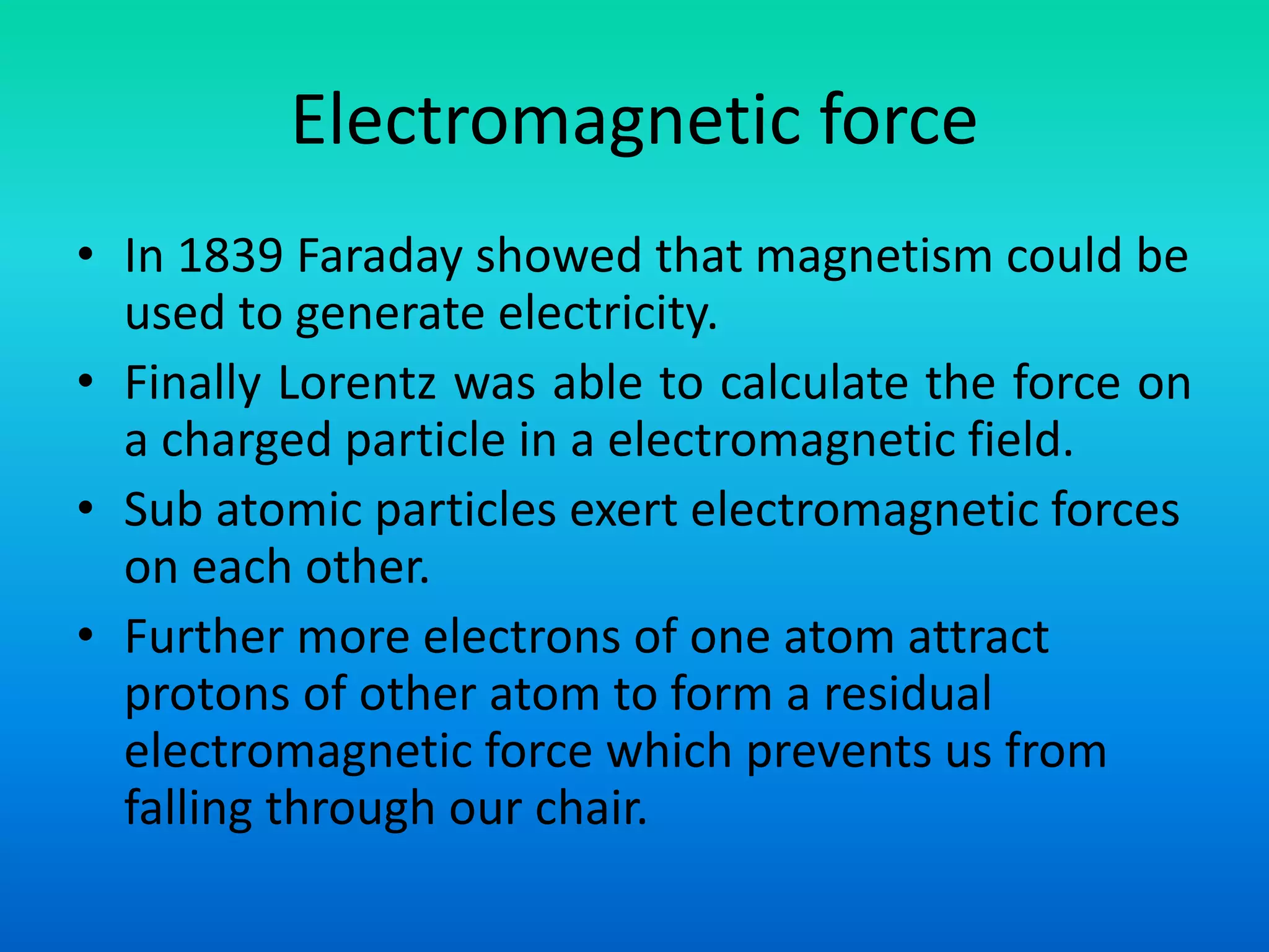 Fundamental forces in nature | PPTX