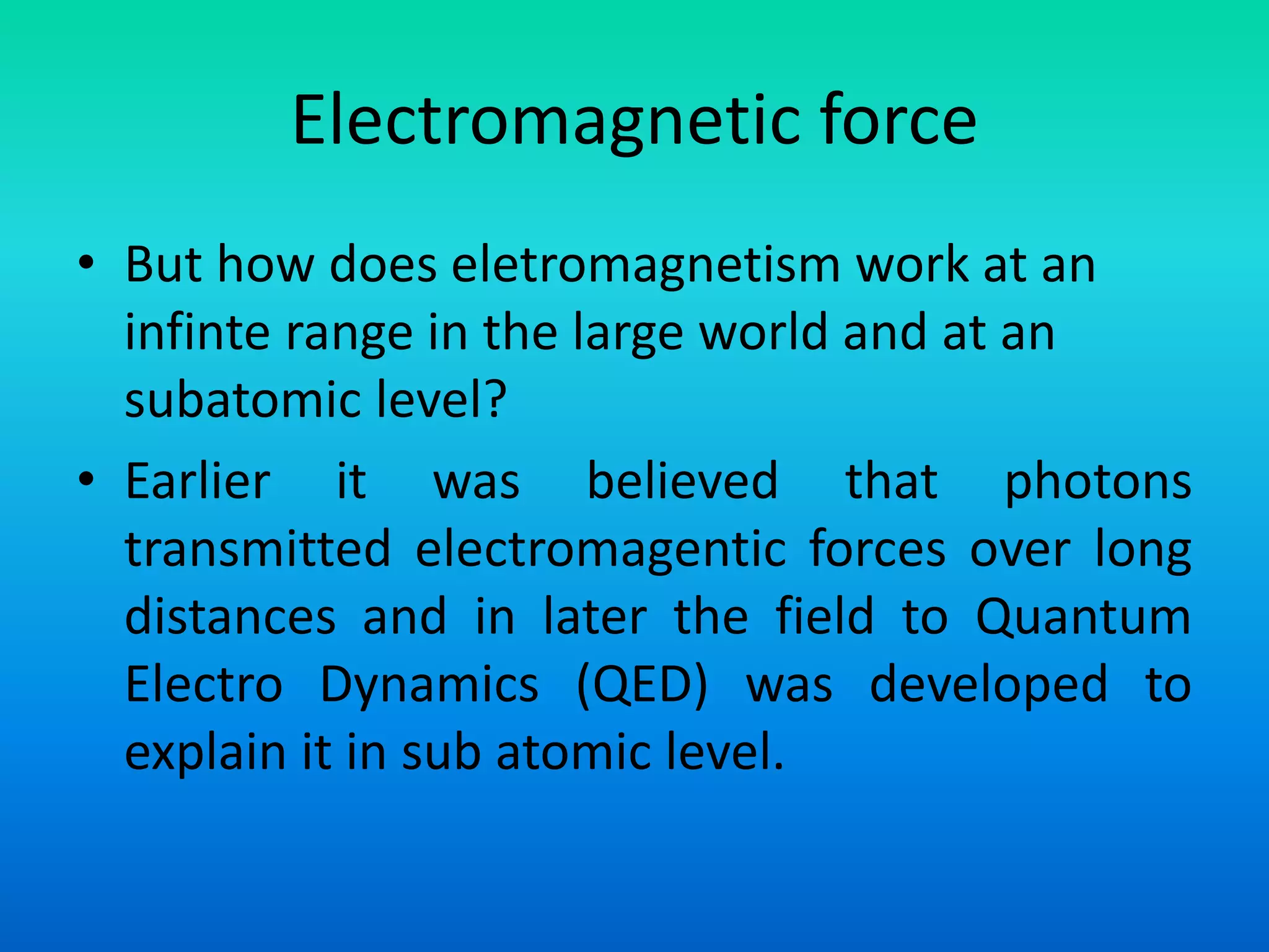 Fundamental forces in nature | PPTX