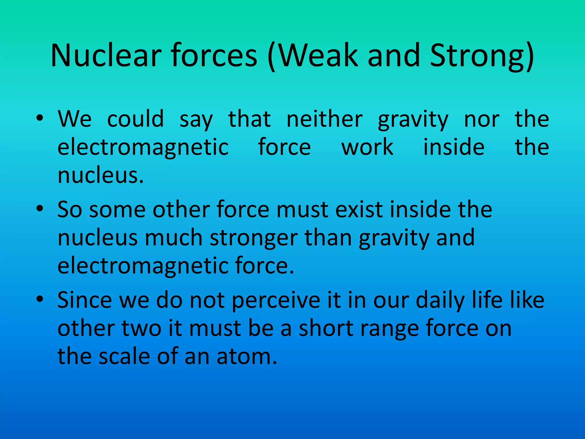Fundamental forces in nature | PPTX