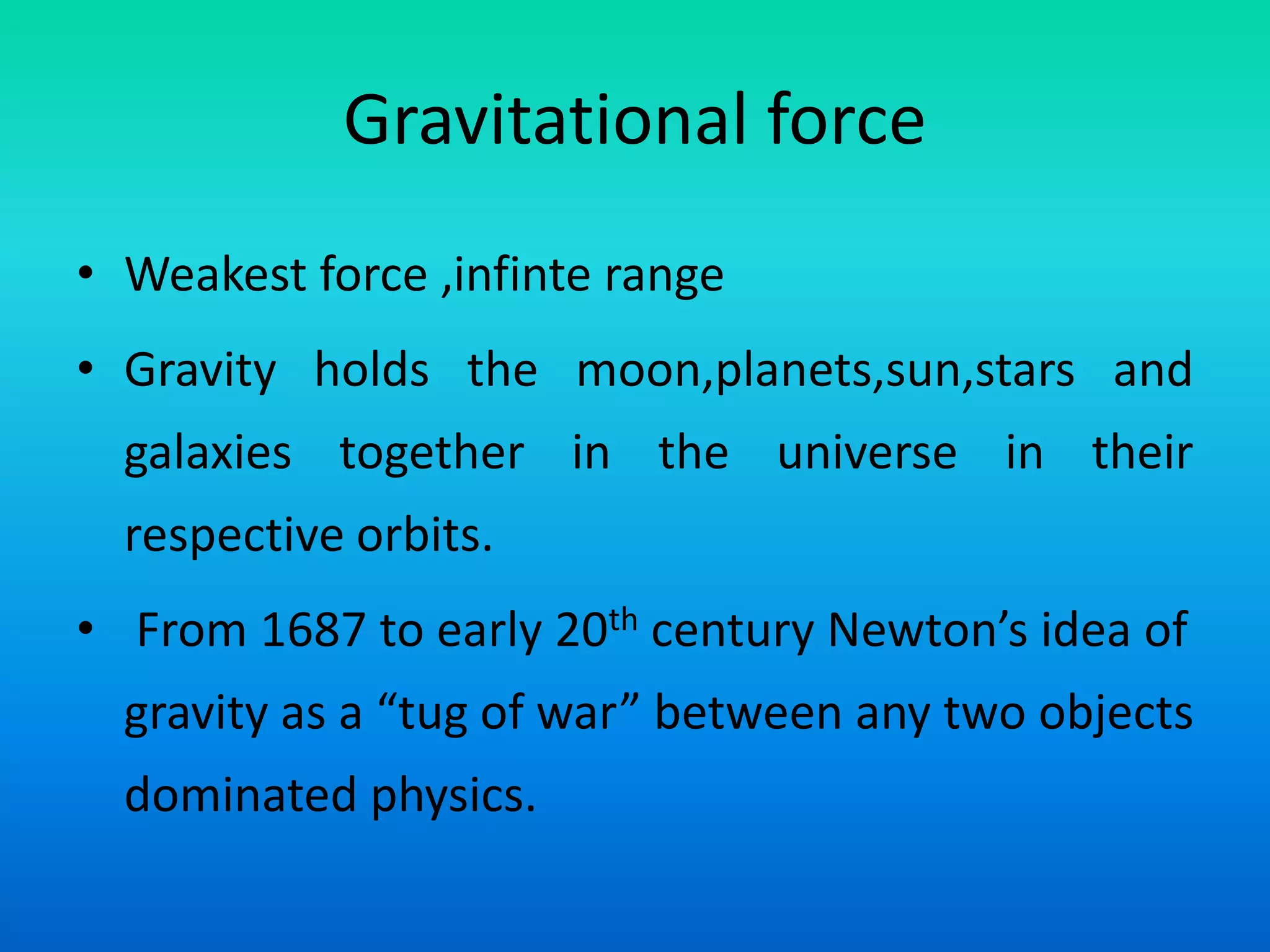 Fundamental forces in nature | PPTX