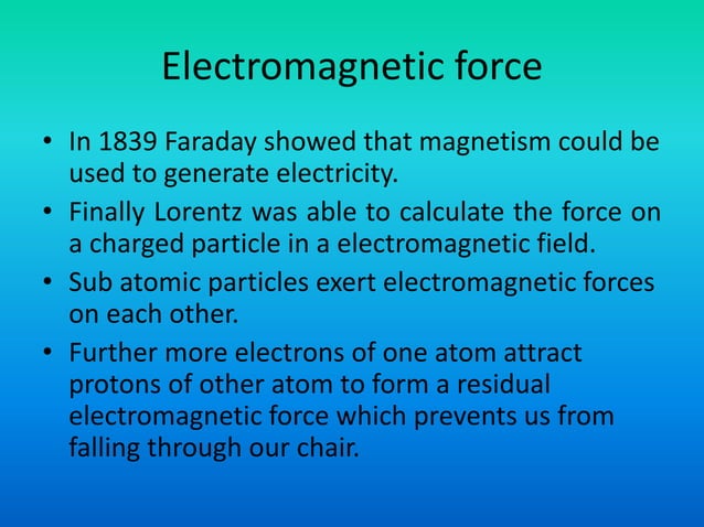Fundamental forces in nature | PPTX