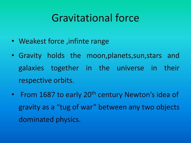 Fundamental forces in nature | PPTX