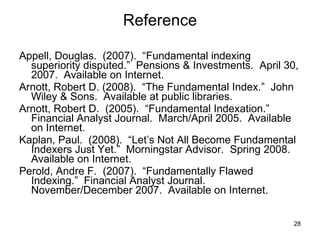 The Fundamental Indexing Conundrum | PPT