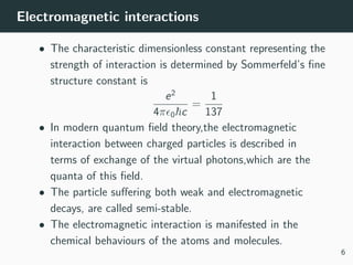 Fundamental Interactions and Conservation laws | PPT