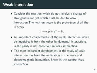 Fundamental Interactions and Conservation laws | PDF