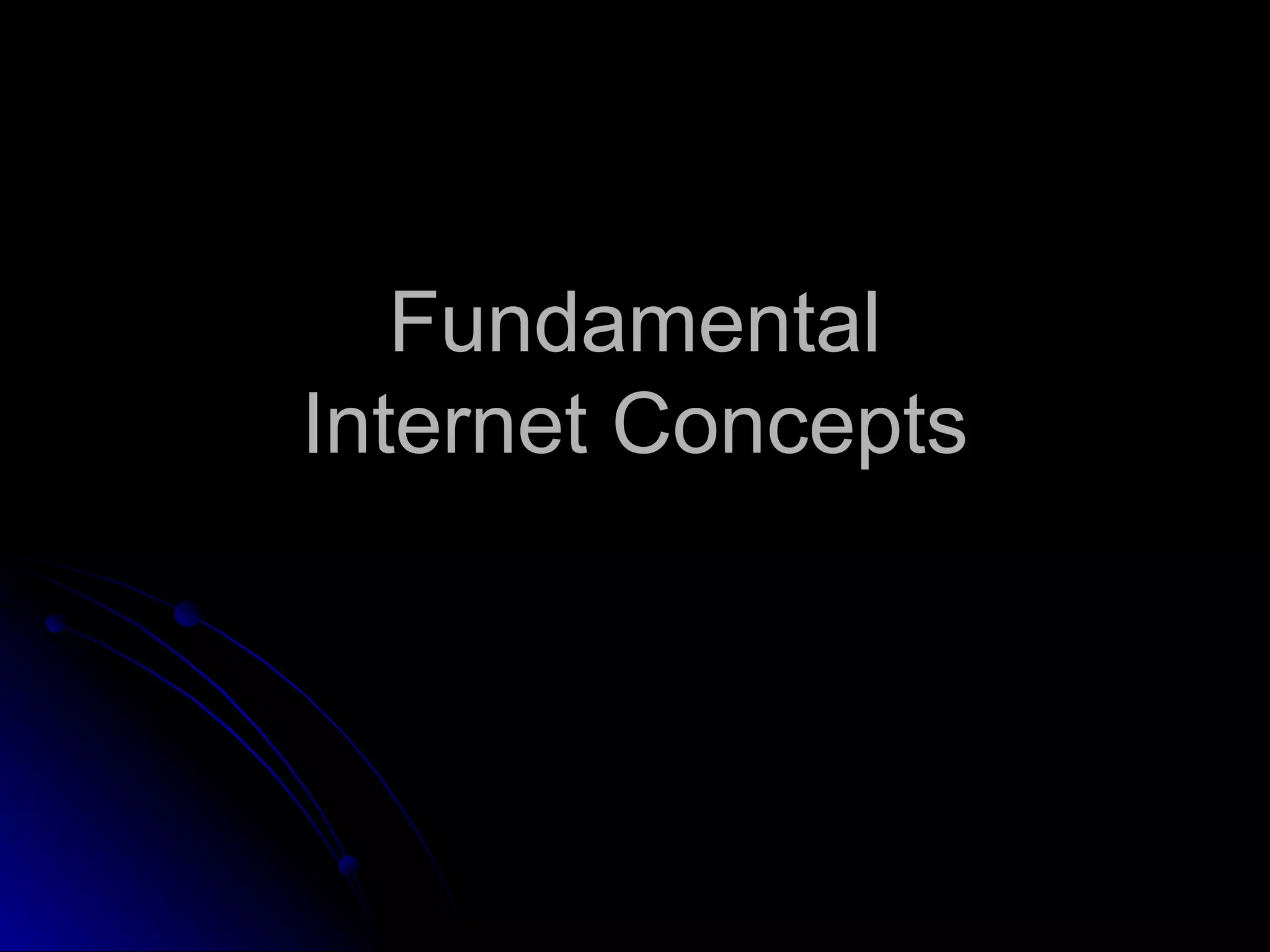 Fundamental Internet Concept | PPT | Internet | Computing