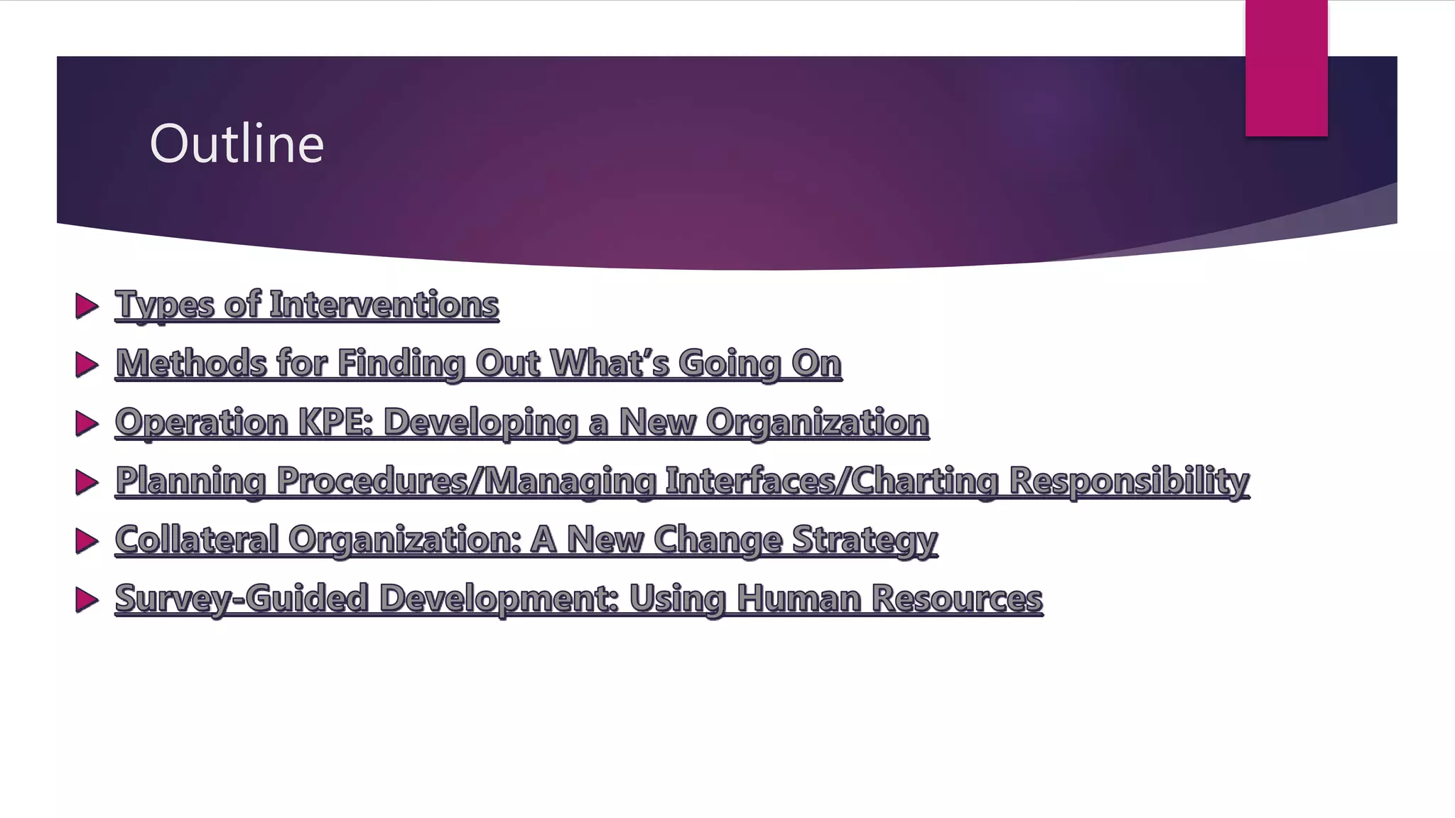 Fundamental interventions in od | PPT