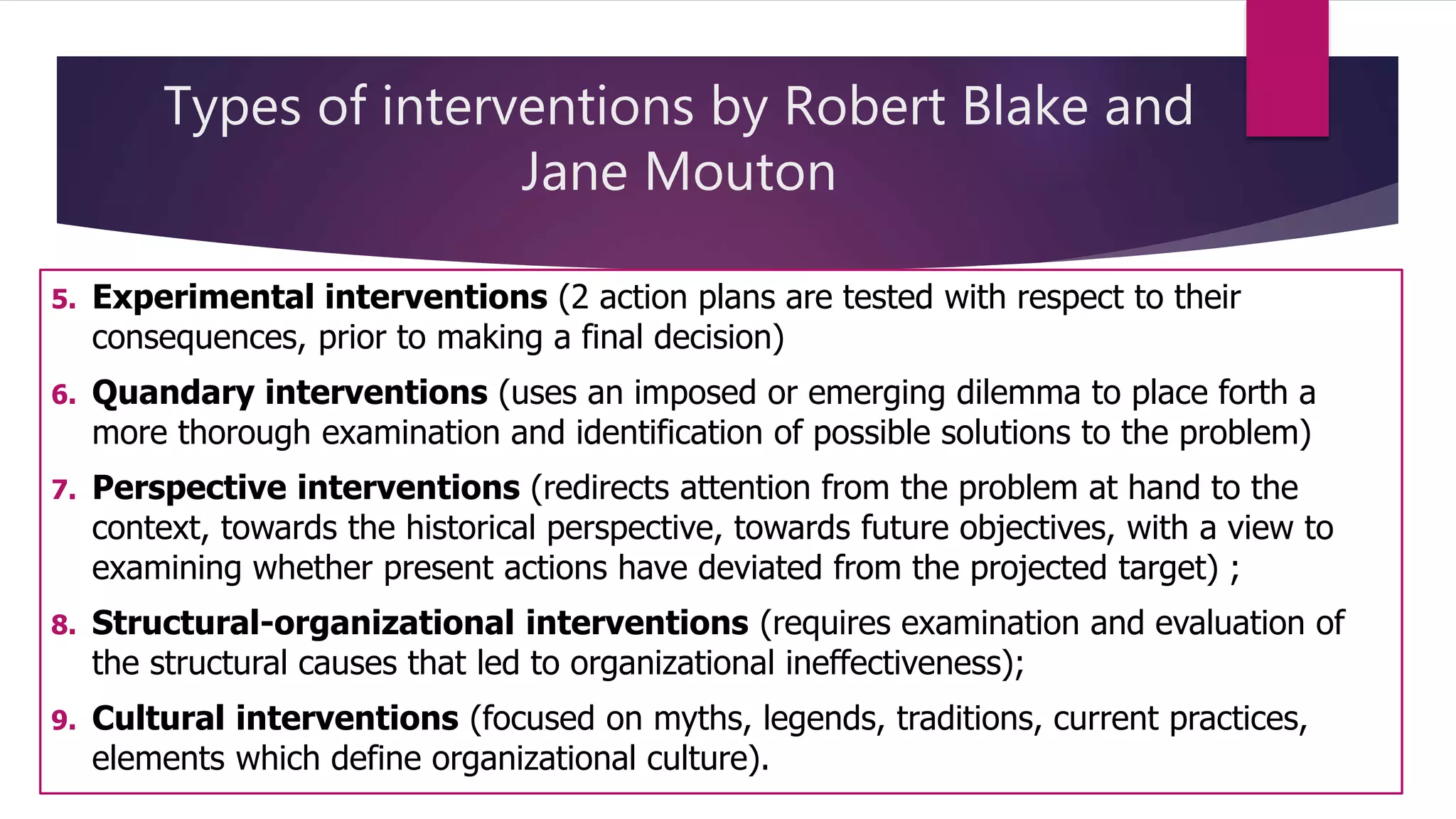 Fundamental interventions in od | PPT