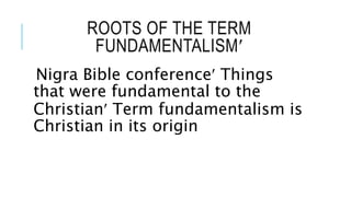 Fundamentalism | PPTX