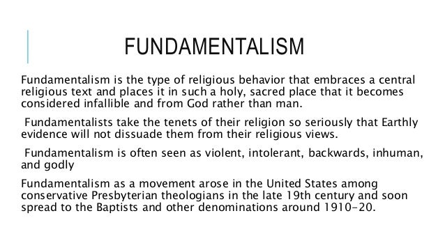 Fundamentalism Fundamentalism