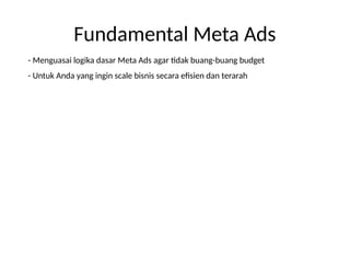 Fundamental Meta Ads Visual - Marketing - Advertising | PPTX