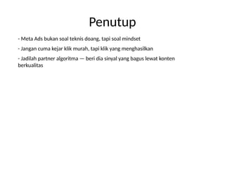 Fundamental Meta Ads Visual - Marketing - Advertising | PPTX
