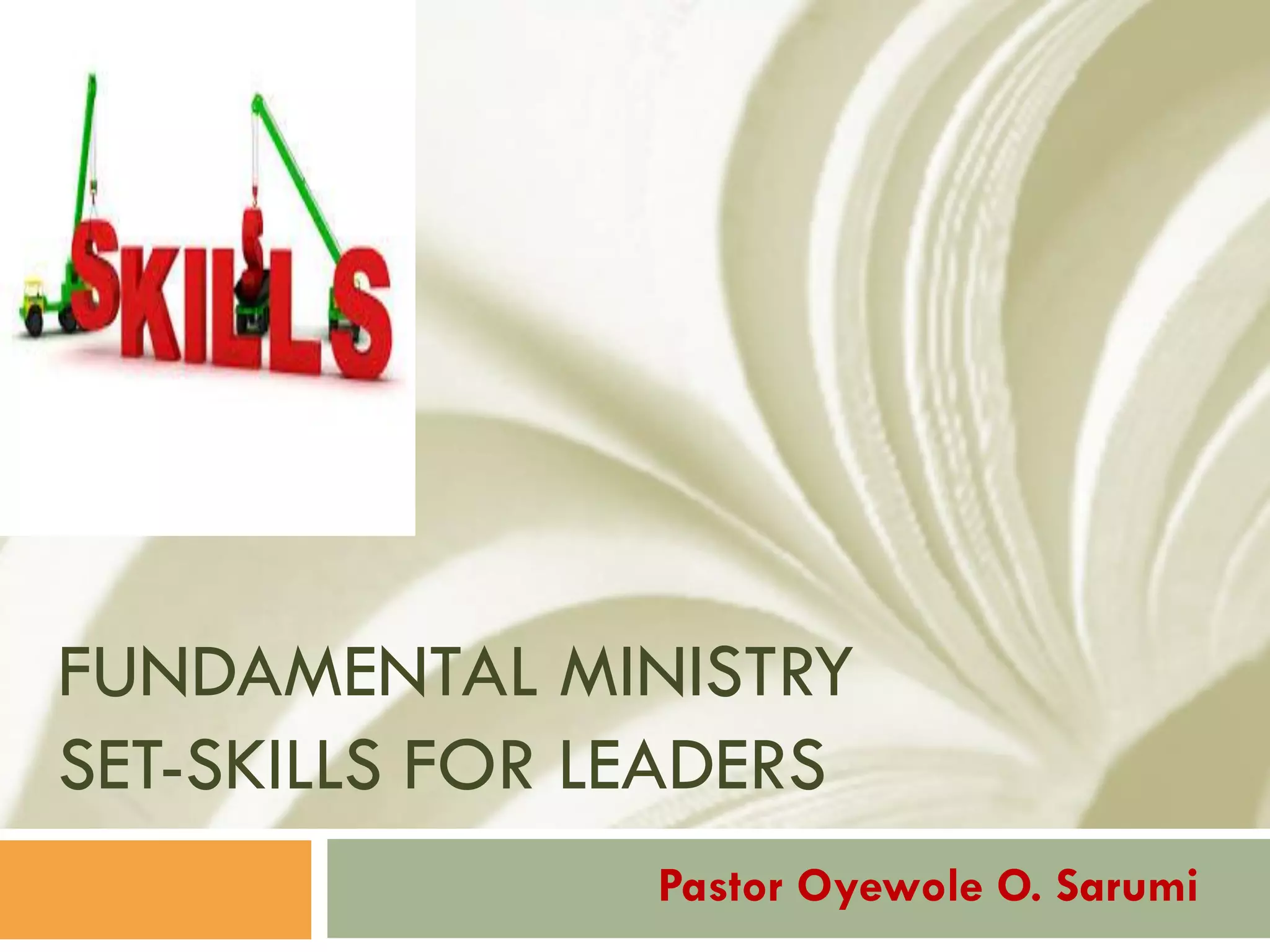 Fundamental ministry skills set for church leaders | PDF