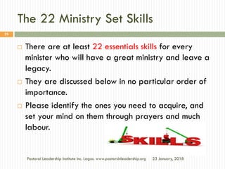 Fundamental ministry skills set for church leaders | PDF