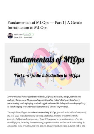Fundamental MLOps | PDF
