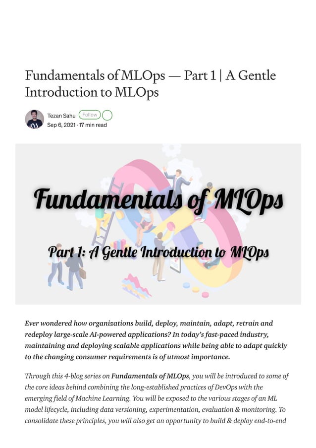 Fundamental MLOps | PDF
