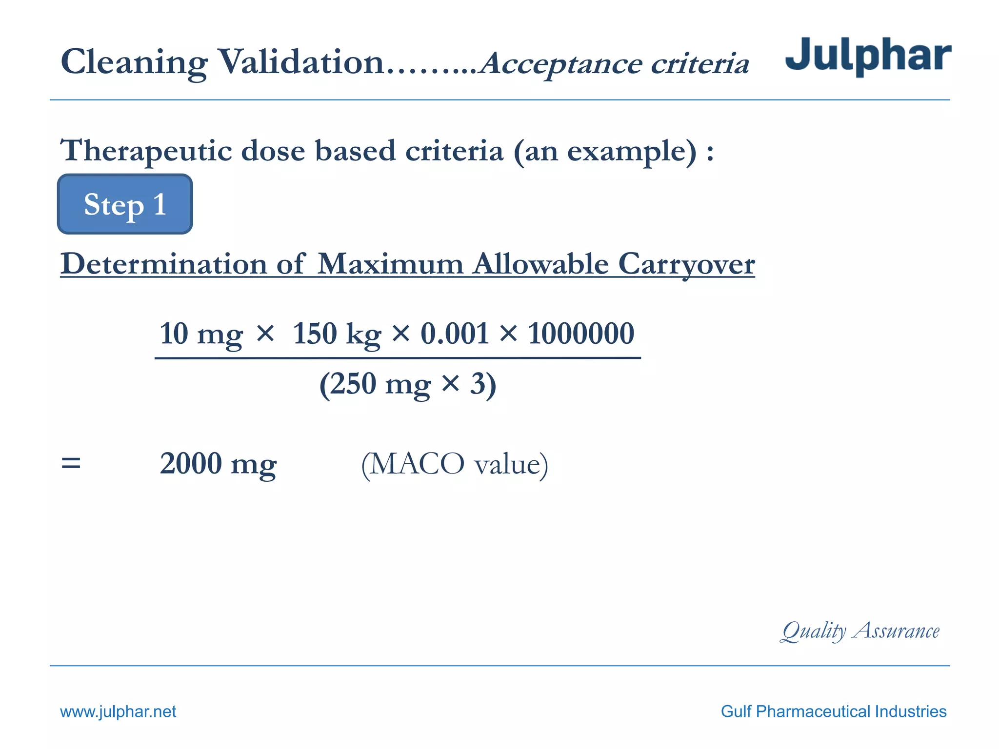 Fundamental of cleaning validation | PPTX