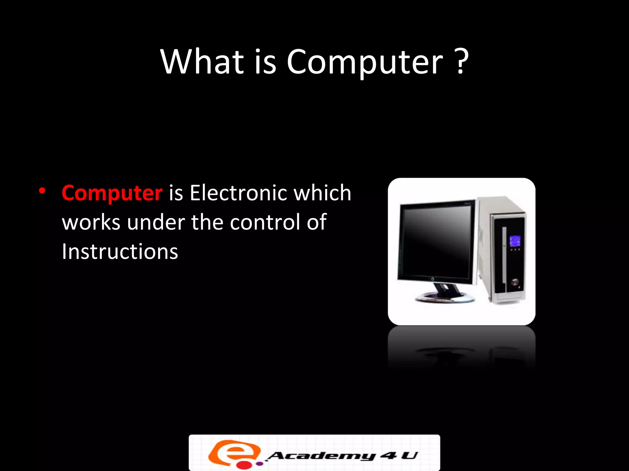Fundamental of computer | PPT | Computing | Technology & Computing
