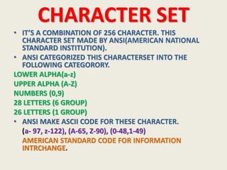 FUNDAMENTAL OF COMPUTER BCA semester one | PPTX