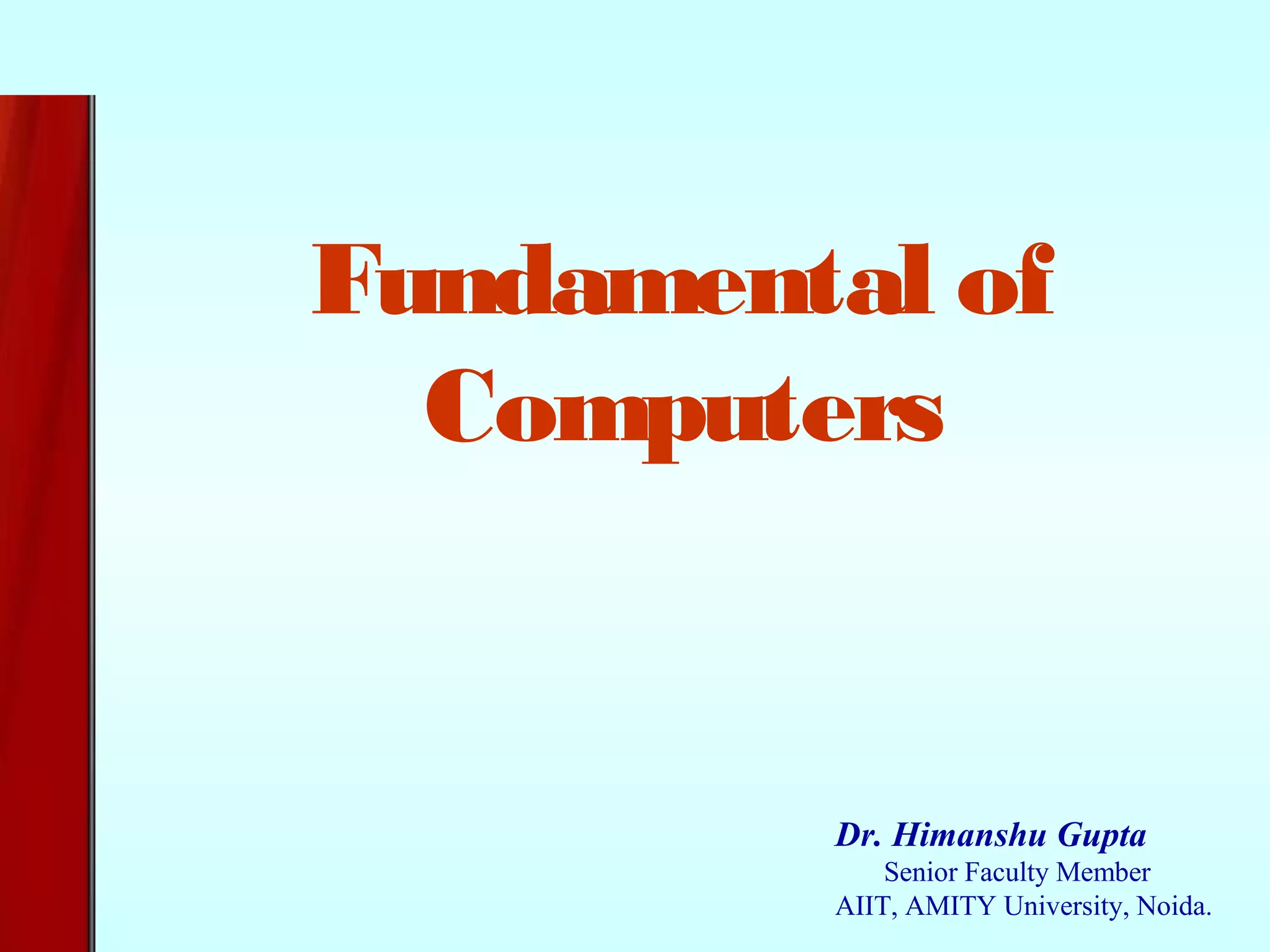 Fundamental of Computers | PPT