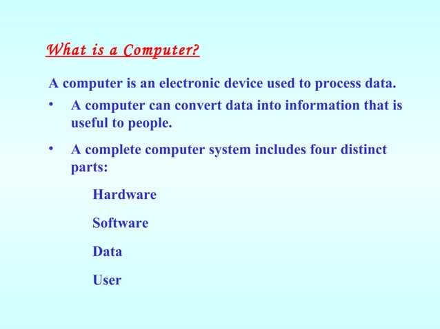 Fundamental of Computers | PPT