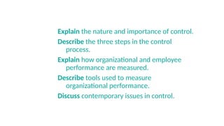 Fundamental of CONTROL introduction to management | PPT