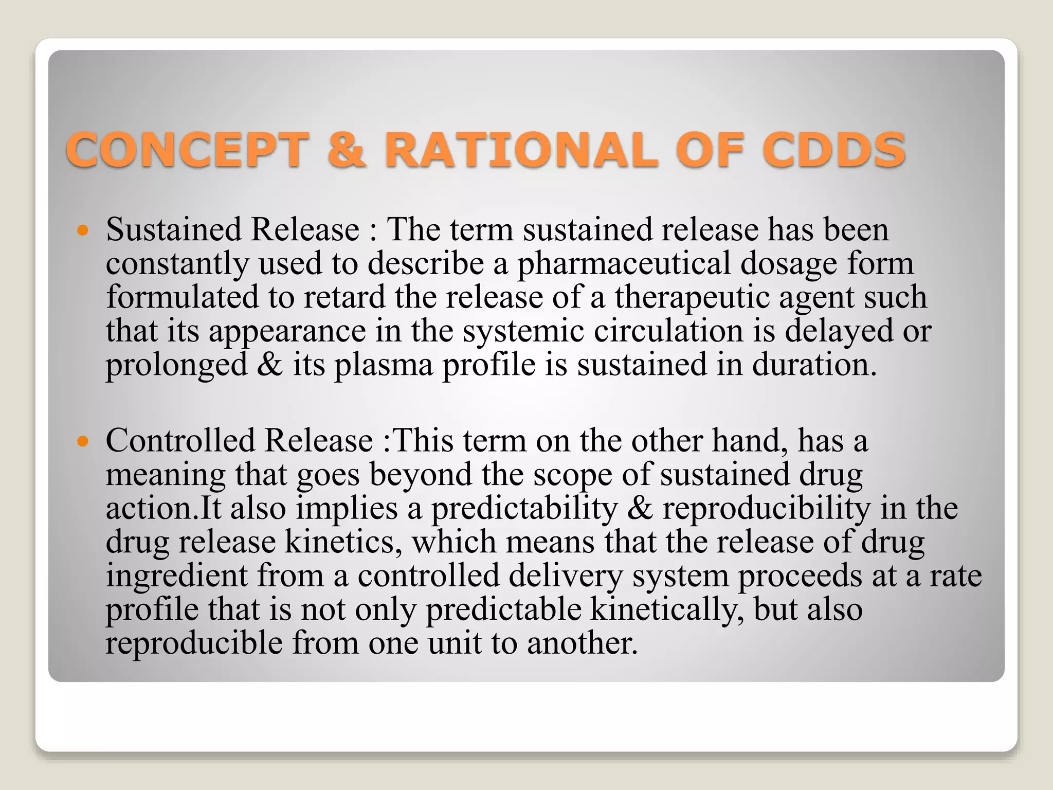 Fundamental of control release drug delivery | PPTX