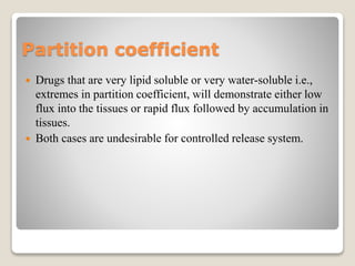 Fundamental of control release drug delivery | PPTX
