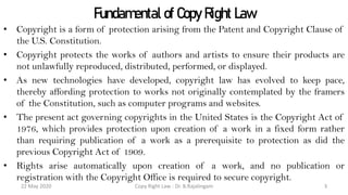Fundamental of copy right law | PDF