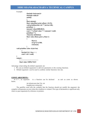fundamental of c++ for students of b.tech iii rd year student | PDF ...