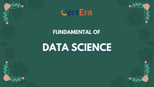 "Data Science: Insight & Analysis" and fundamental of data science? | PPT