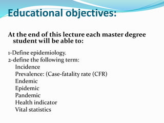 Fundamental of epidemioloy | PPT