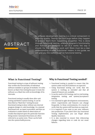 Fundamental of functional testing | PDF | Operating Systems | Computer ...