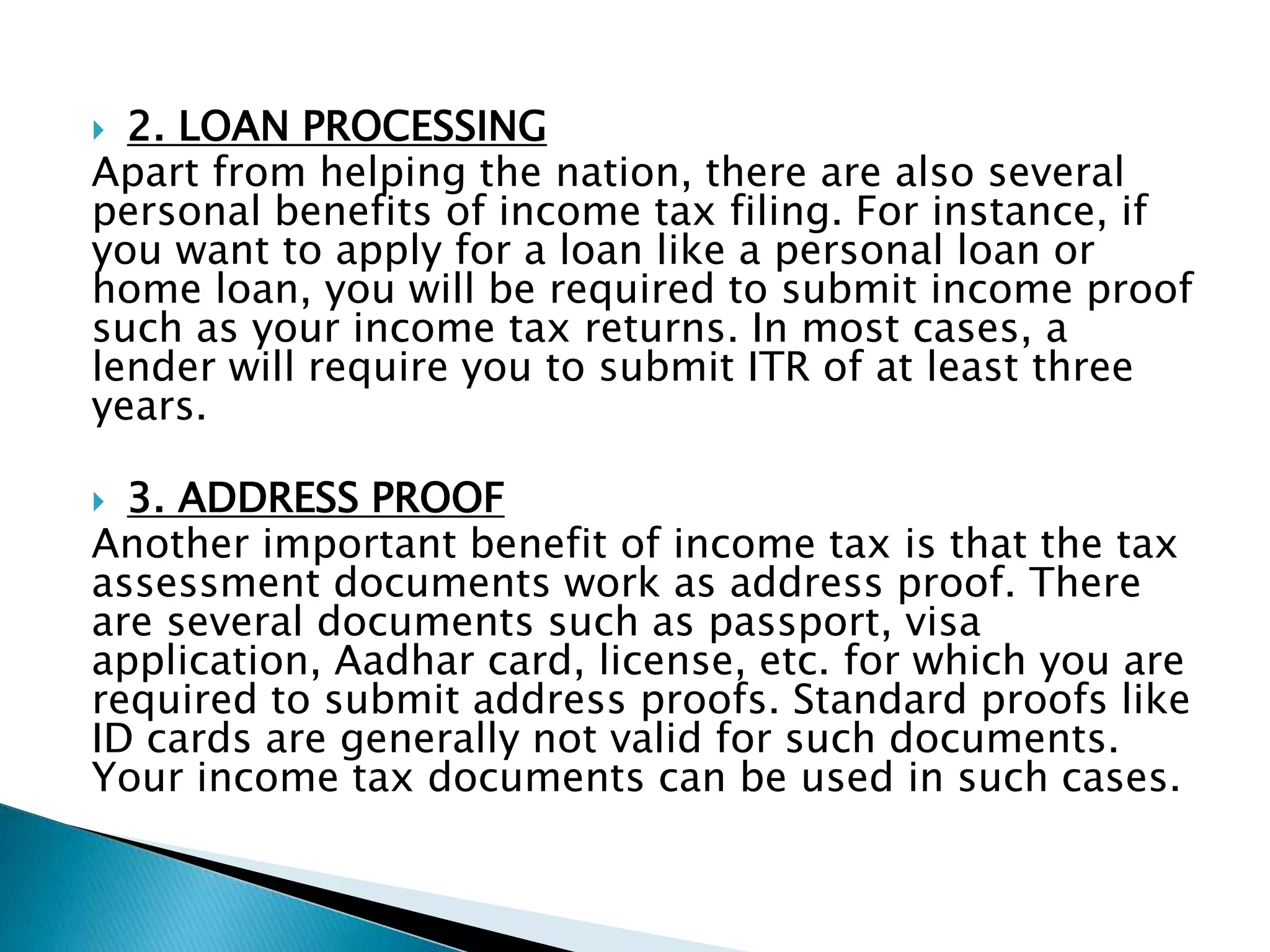 Merits of income tax | PPTX