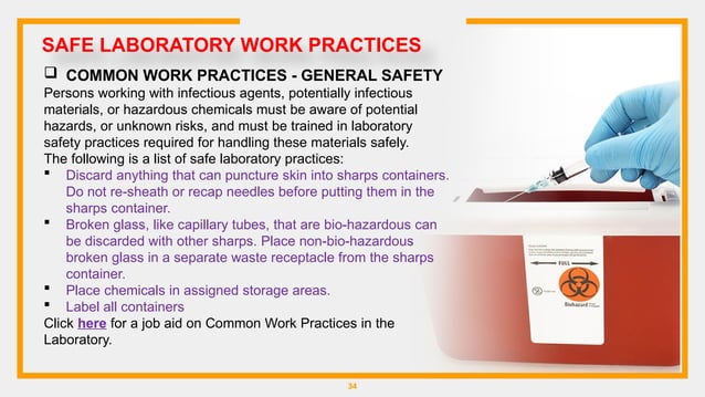 Fundamental of Laboratory Safety in lab | PPTX | Infectious Diseases ...
