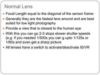 Fundamental of lens in photography | PPTX