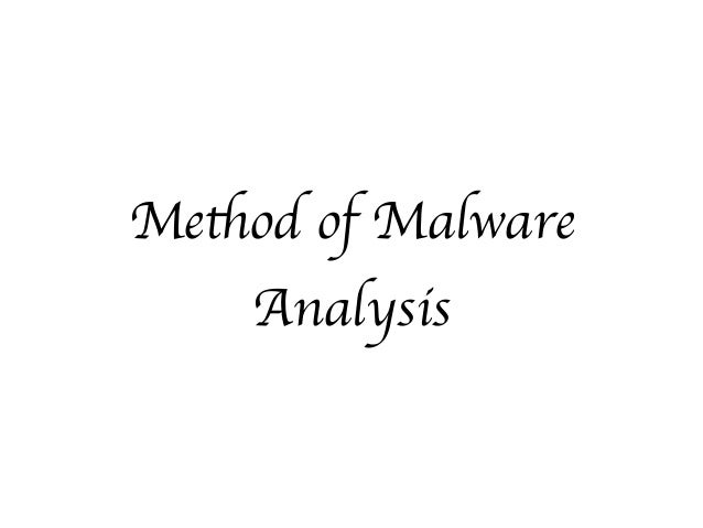 Fundamental of malware analysis