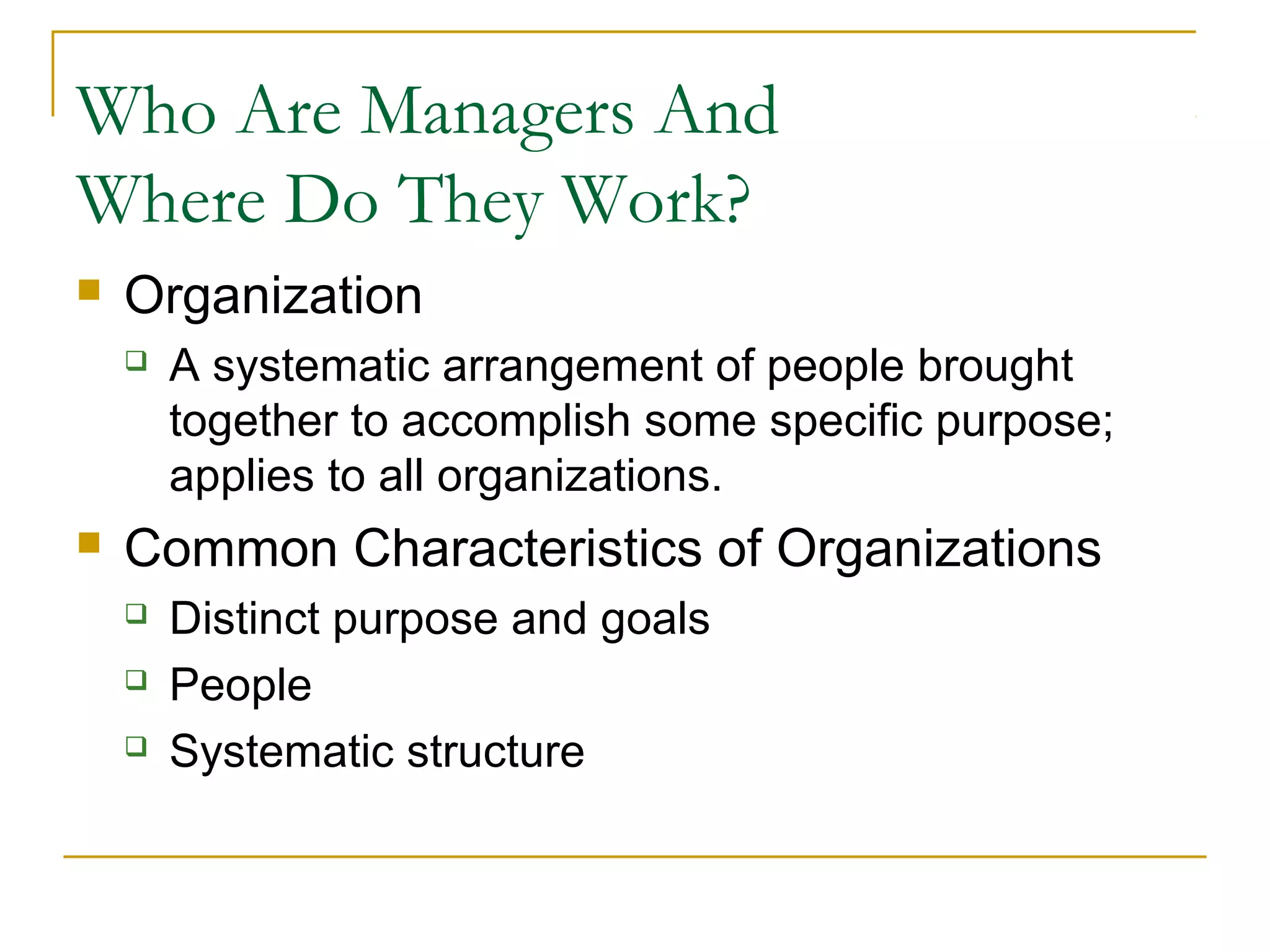 Fundamental of Management (managers & management) Notes | PPT